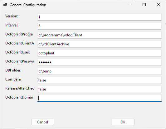 General configuration - octoplant INFO